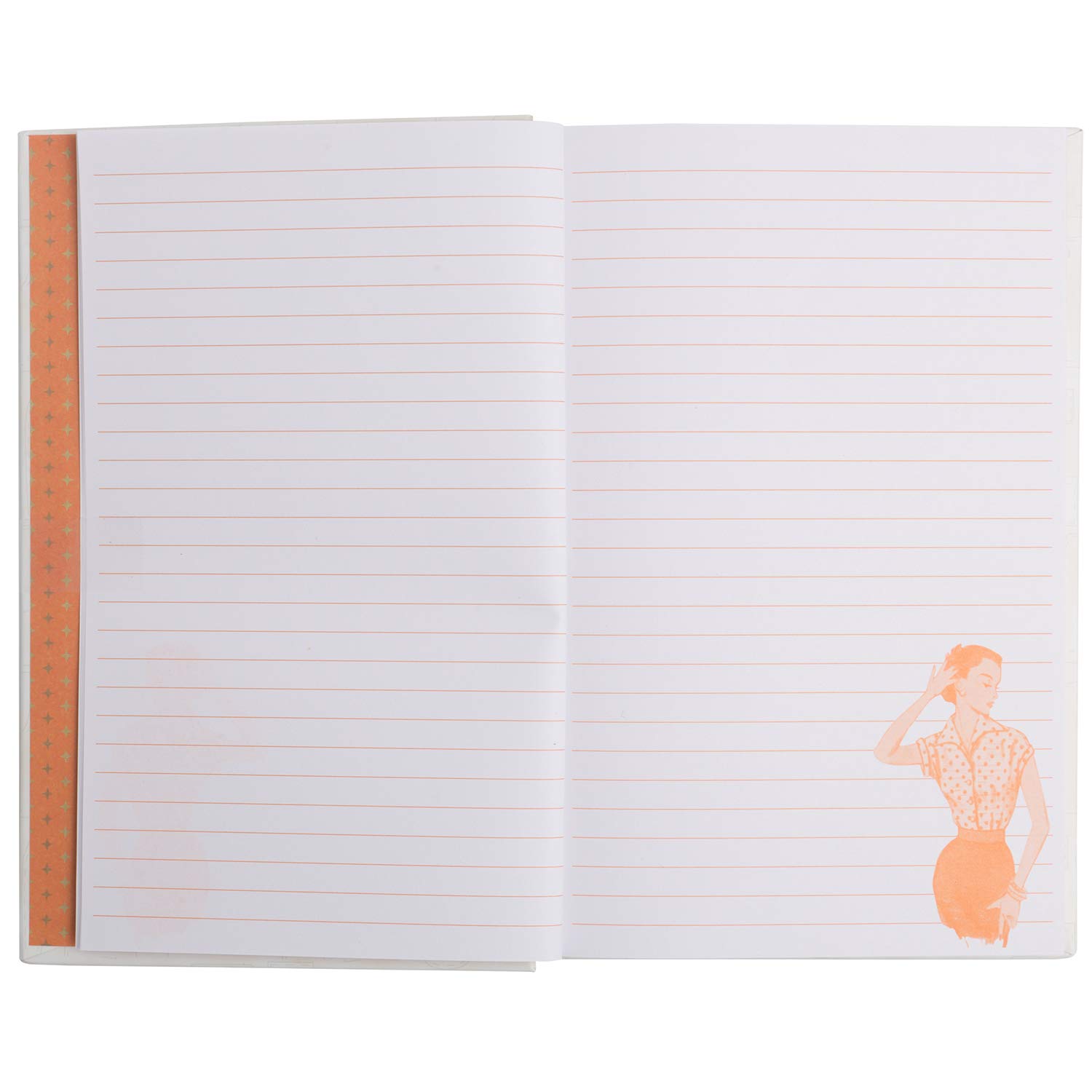 Simplicity Vintage Dress 1950's Fashion Hardcover Notebook Journal for Women, 120 Sheets, 5.5'' x 8.5''