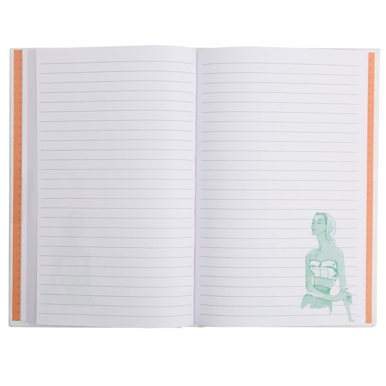 Simplicity Vintage Dress 1950's Fashion Hardcover Notebook Journal for Women, 120 Sheets, 5.5'' x 8.5''