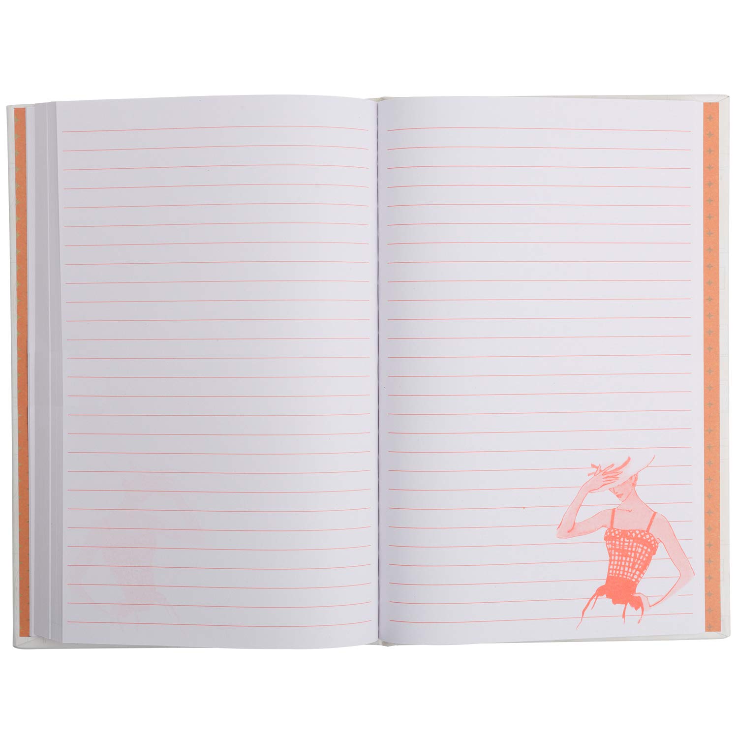 Simplicity Vintage Dress 1950's Fashion Hardcover Notebook Journal for Women, 120 Sheets, 5.5'' x 8.5''