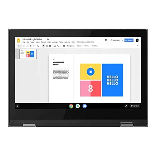 Lenovo Chromebook 300e 2nd Gen 2-in-1 11.6" Touch 4GB 32GB X2 1.1GHz, Black (Renewed)