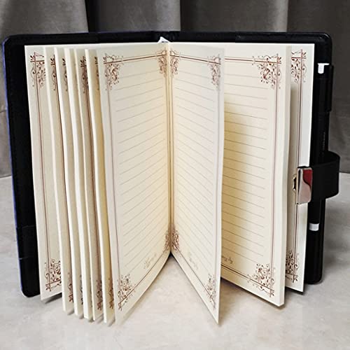 HMEI Password Notebook A5 Diary With Digital Lock For Girls And Woman Locking Journals For Birthday Gift,Writing fashion notebook (Color : Ff)