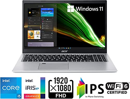 Acer Newest Aspire 5 15.6" FHD 1080P Laptop Computer, 11th Gen Intel Core i5-1135G7, 20GB DDR4 RAM 512GB SSD, Backlit KB Fingerprint Reader WiFi 6 Bluetooth HDMI Windows 11