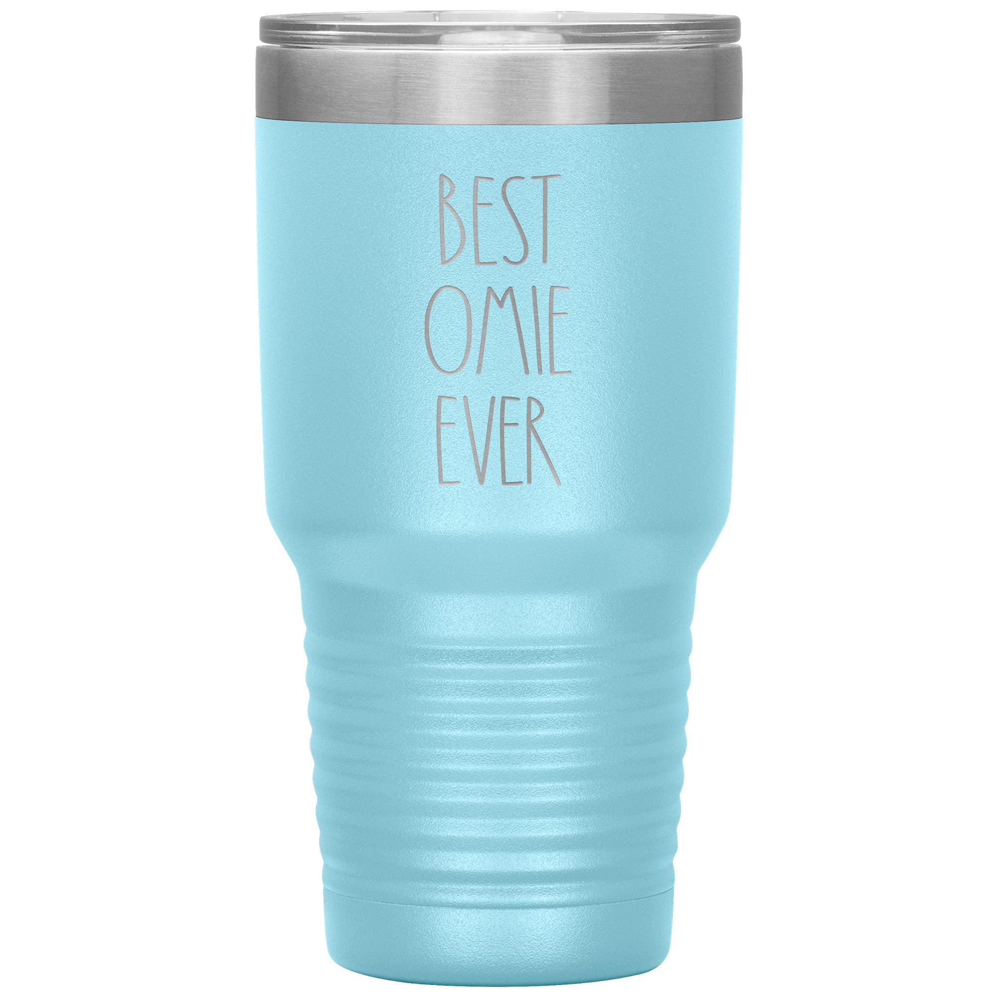 Best Omie Ever Tumbler (12 Colors) Custom Mug - Personalized Tumbler Birthday Gifts - Omie Vacuum Tumbler (30Oz) - Birthday - Tumbler Gift For Omie (Light Blue)