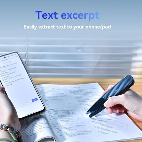 Upgrade Translation Scanning Pen, Text to Speech Device for Dyslexia, Real-time Multifunctional Pen Scanner with LCD Touchscreen, Support 12 Languages Offline Scanning Translation (Black)