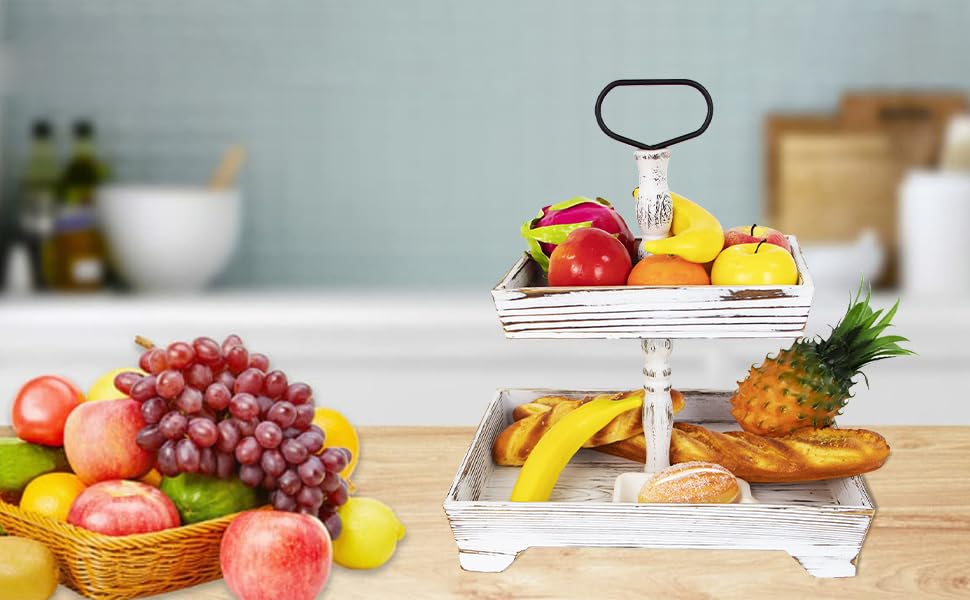 Tier Tray Decor Stand - Tiered Design for Dining Tables, Seasonal Decoration for Family Gatherings, Suitable for Halloween & Christmas