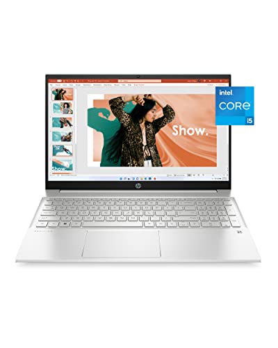HP Pavilion Laptop, Intel Iris X Graphics, 12th Generation Intel Core processor, 8 GB RAM, 512 GB SSD, BrightView Full HD Display, Windows11 Home OS, Dual Computer Speakers, Wi-Fi 6(15-eg2010nr, 2022)