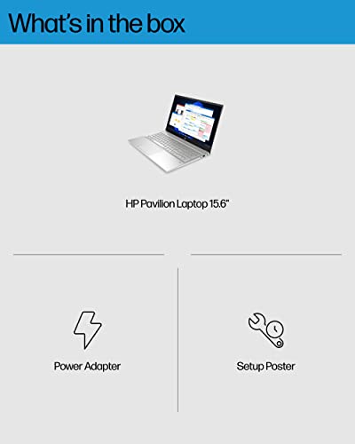 HP Pavilion Laptop, Intel Iris X Graphics, 12th Generation Intel Core processor, 8 GB RAM, 512 GB SSD, BrightView Full HD Display, Windows11 Home OS, Dual Computer Speakers, Wi-Fi 6(15-eg2010nr, 2022)