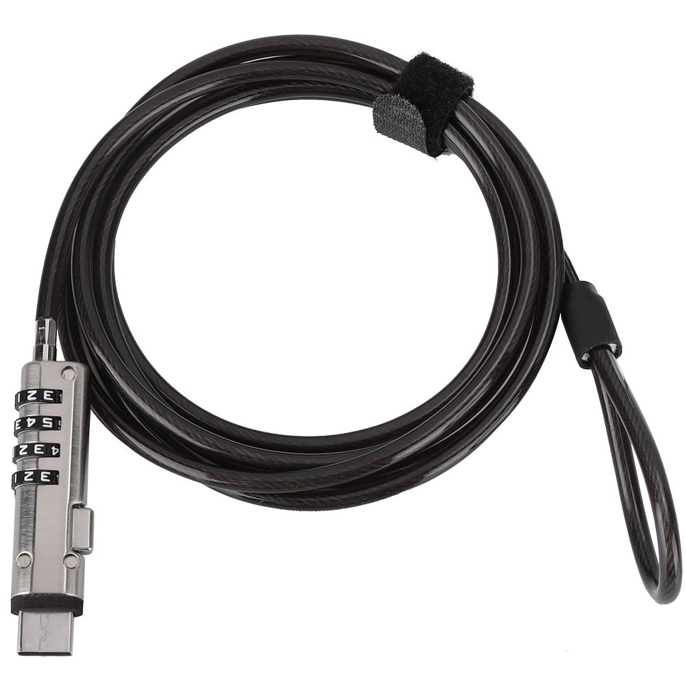 Laptop Cable Locks Combination Cable Lock 4 Digital Password Security Anti Theft Lock for USB Devices Equipment Notebook Computer