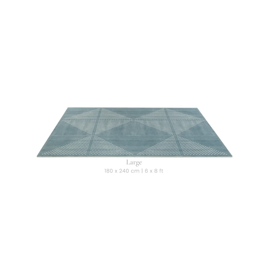 Toddlekind Playmat - Premium Foam Playmat, 4 x 6 feet, 6 Tile Extra Thick Foam Floor Puzzle Mat for Babies/Toddlers Stylish, Non-Toxic, Odorless. Perfect for Tummy Time, Crawling, and Play. Ideal for Nursery and Playroom. 0m+ (Green/Blue)