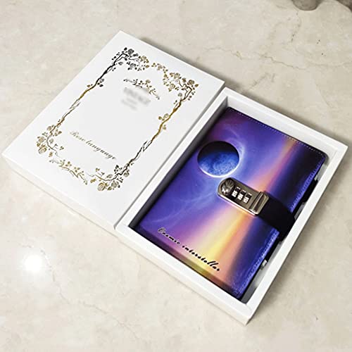 Notebooks Password Notebook A5 Diary with Digital Lock for Girls and Woman Locking Journals for Birthday Gift, Writing Journal Diary (Color : Ss)