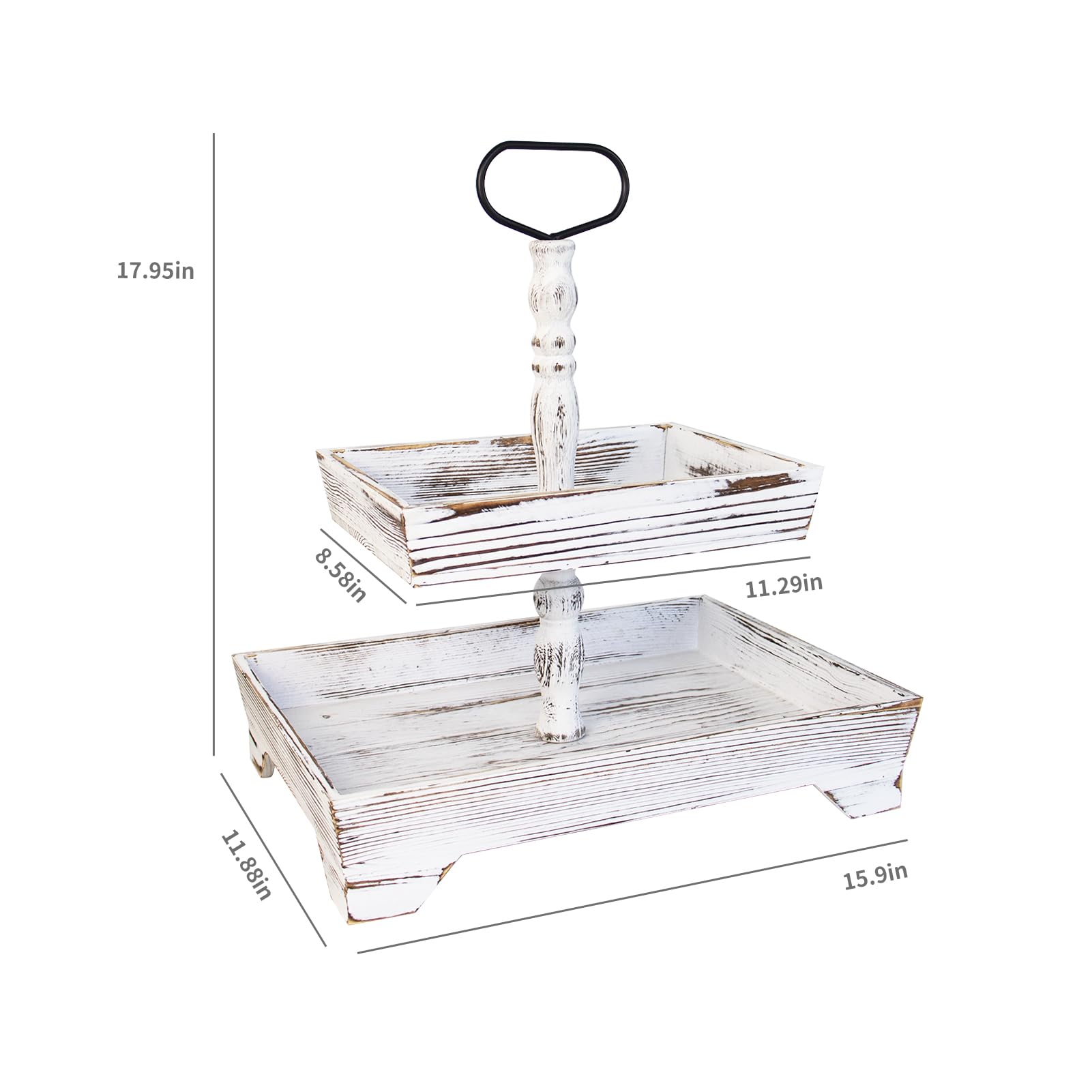Tier Tray Decor Stand - Tiered Design for Dining Tables, Seasonal Decoration for Family Gatherings, Suitable for Halloween & Christmas