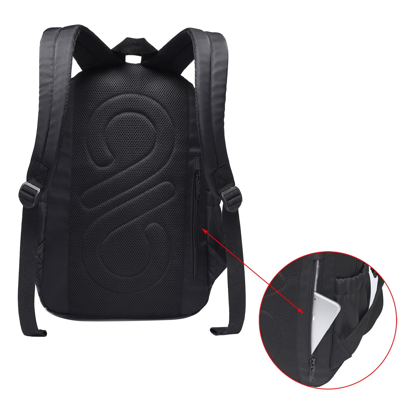 BIAOGOD Student Backpack, Classic Multi-Pocket School Bag, Backpack for Boys and Girls (black)