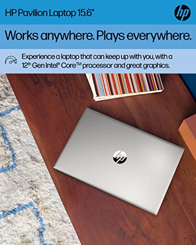 HP Pavilion Laptop, Intel Iris X Graphics, 12th Generation Intel Core processor, 8 GB RAM, 512 GB SSD, BrightView Full HD Display, Windows11 Home OS, Dual Computer Speakers, Wi-Fi 6(15-eg2010nr, 2022)
