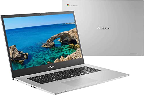 ASUS 2022 Chromebook 17.3 Inch FHD Laptop, Intel Celeron N4500 Up to 2.8Ghz, 4GB DDR4 RAM, 128GB Storage, USB C, Wifi6, 17hours Battery Life, Bluetooth5.2, Webcam, Chrome OS