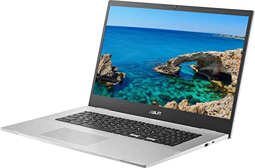 ASUS 2022 Chromebook 17.3 Inch FHD Laptop, Intel Celeron N4500 Up to 2.8Ghz, 4GB DDR4 RAM, 128GB Storage, USB C, Wifi6, 17hours Battery Life, Bluetooth5.2, Webcam, Chrome OS
