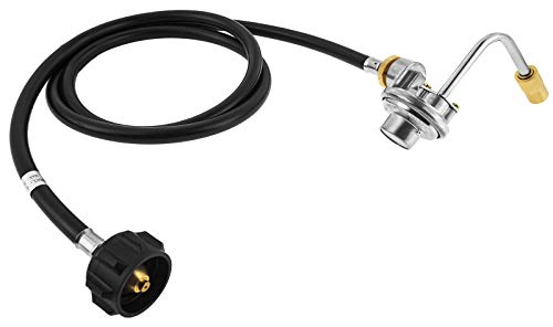 6FT Propane Adapter Hose, 1lb to 20lb Converter with Gas Regulator for Blackstone 17", 22" Tabletop Griddle, Pit Boss PB336GS 2 Burner Table top Gas Griddle and Dash Griddles