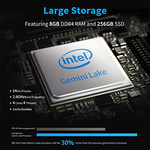 Bmax X15 Laptop Computers, 15.6" FHD (1920 x 1080) Display, Celeron 4120 up to 2.6 GHz, 8GB DDR4, 256GB SSD Storage, HDMI, Webcam, WI-FI, Windows 10 - Space Grey