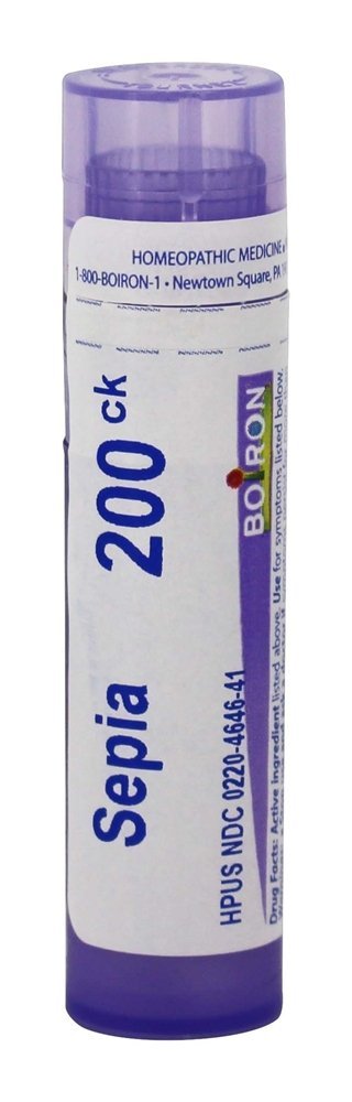 Boiron Sepia 200Ck Homeopathic Medicine for Mood Swings and Irritability - 80 Pellets