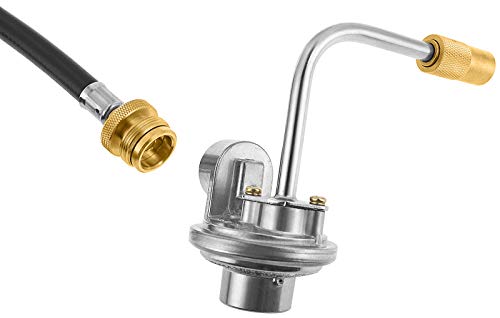6FT Propane Adapter Hose, 1lb to 20lb Converter with Gas Regulator for Blackstone 17", 22" Tabletop Griddle, Pit Boss PB336GS 2 Burner Table top Gas Griddle and Dash Griddles