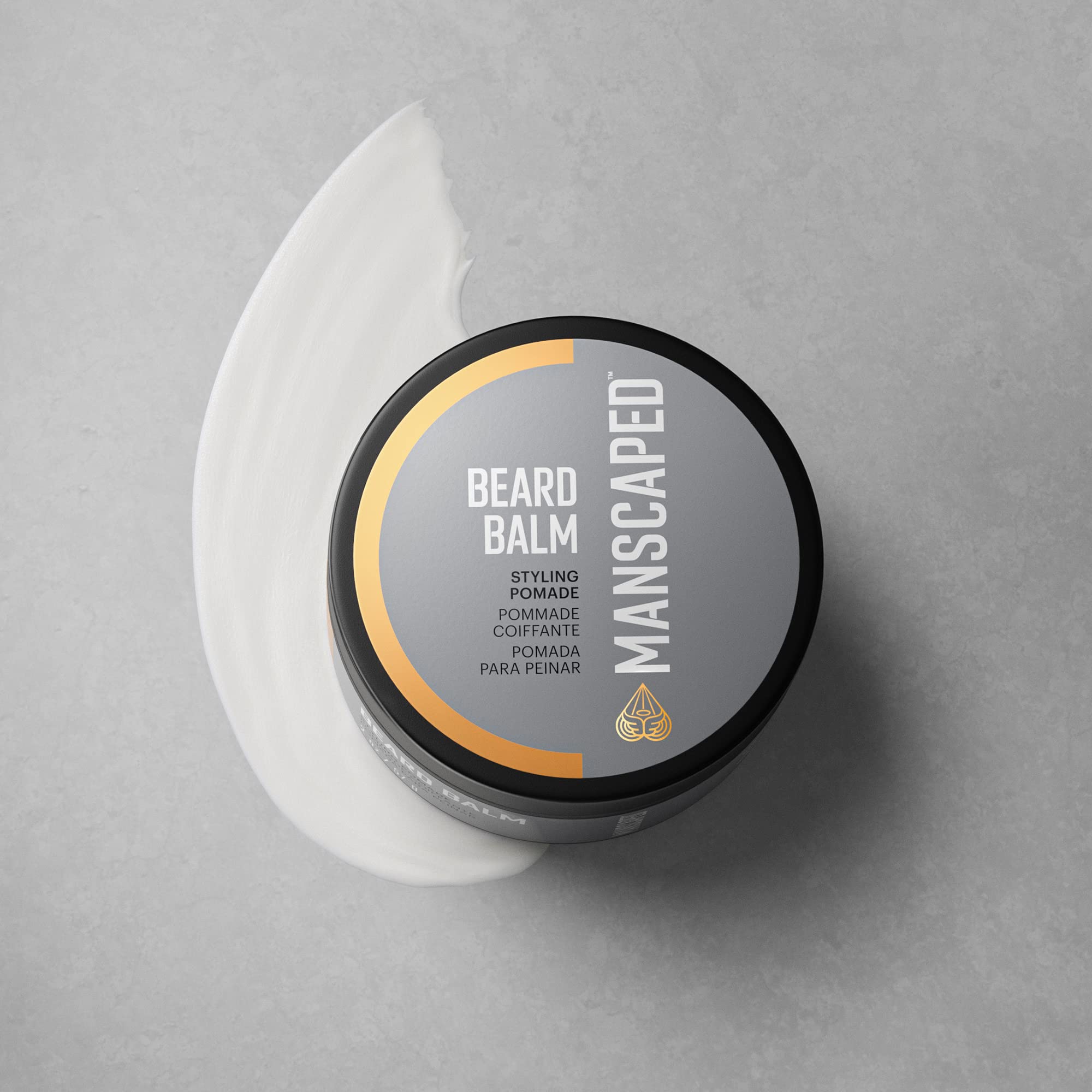 MANSCAPED® Beard Balm, Styling Pomade with Shea Butter, Coconut Oil & Beeswax - Moisturizes, Softens, Strengthens & Shines Beards, Mustaches & Facial Hair, for Sensitive Skin, (2 oz) 2-Pack