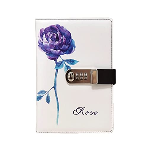 Journal for Women Men Lock Diary with Digital Password for Girls, A5 Notebook for Women, for Writing 8.6X5.9 Inch 130 Sheets and 260 Pages Notebook Paper (Color : Rose)