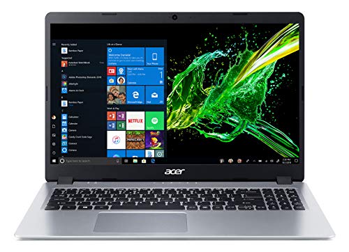 Acer Aspire 5 Slim Laptop, 15.6" Full HD IPS Display, AMD Ryzen 5 3500U, Vega 8 Graphics, 8GB DDR4, 256GB SSD, Backlit Keyboard, Windows 10 Home, A515-43-R5RE, Silver