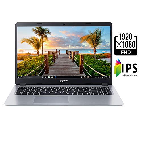 Acer Aspire 5 Slim Laptop, 15.6" Full HD IPS Display, AMD Ryzen 5 3500U, Vega 8 Graphics, 8GB DDR4, 256GB SSD, Backlit Keyboard, Windows 10 Home, A515-43-R5RE, Silver