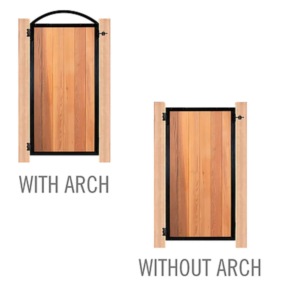 Nuvo Iron PRO6 (Pro 6) Gate Frame, 6 Standard Fence Board Wide x 6β Long, Black, 6 Foot