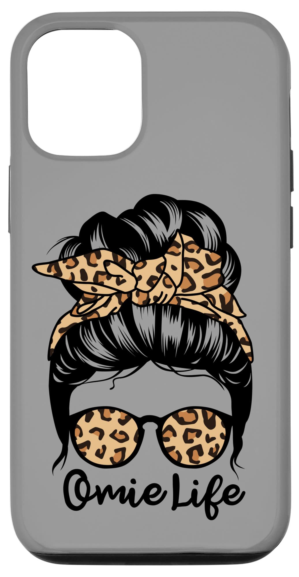 iPhone 12/12 Pro Omie Life Messy Bun Hair Funny Grandma Case