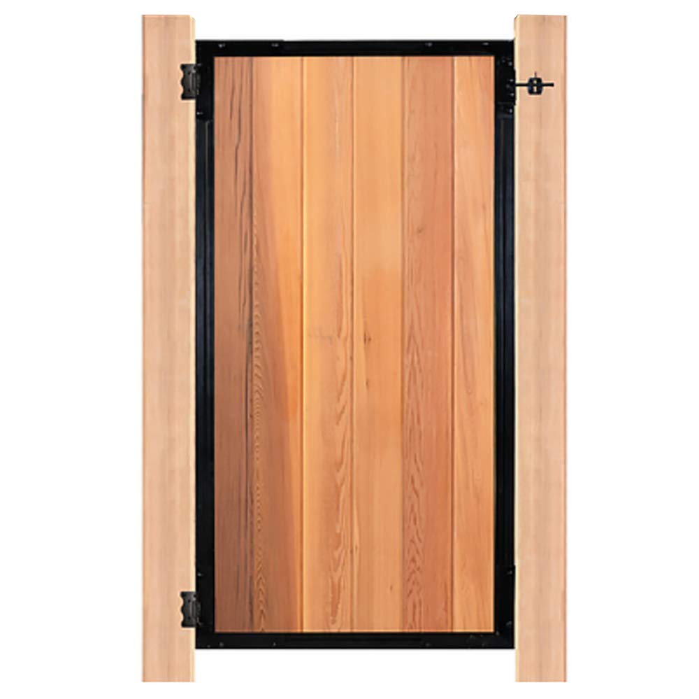 Nuvo Iron PRO6 (Pro 6) Gate Frame, 6 Standard Fence Board Wide x 6β Long, Black, 6 Foot