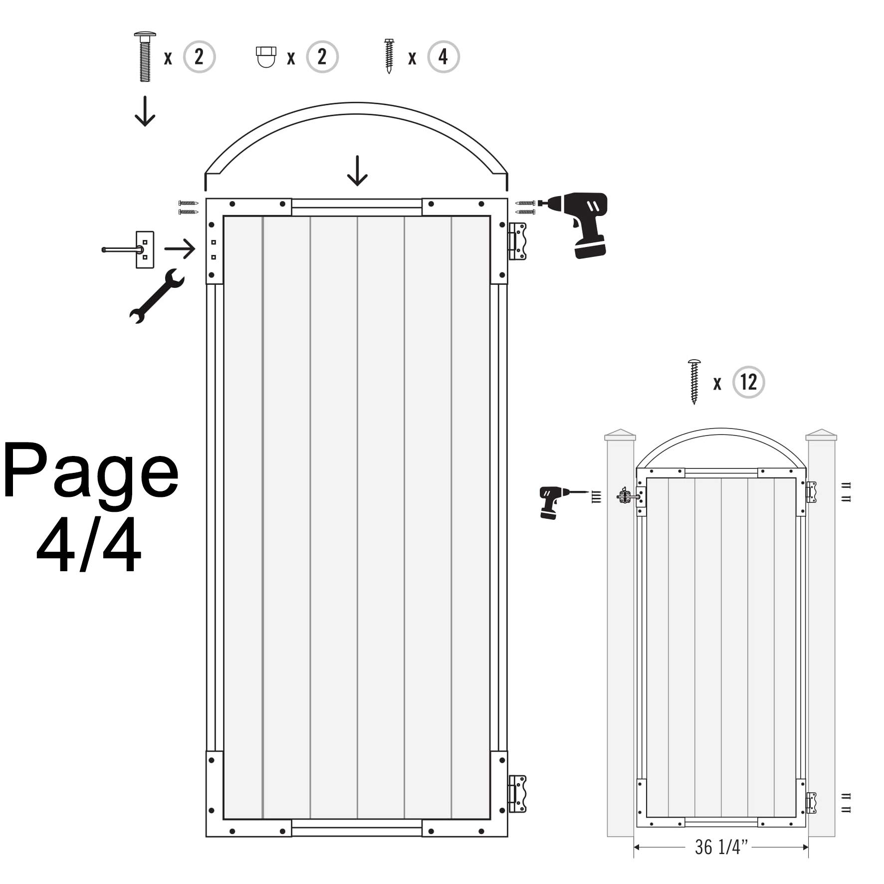 Nuvo Iron PRO6 (Pro 6) Gate Frame, 6 Standard Fence Board Wide x 6β Long, Black, 6 Foot