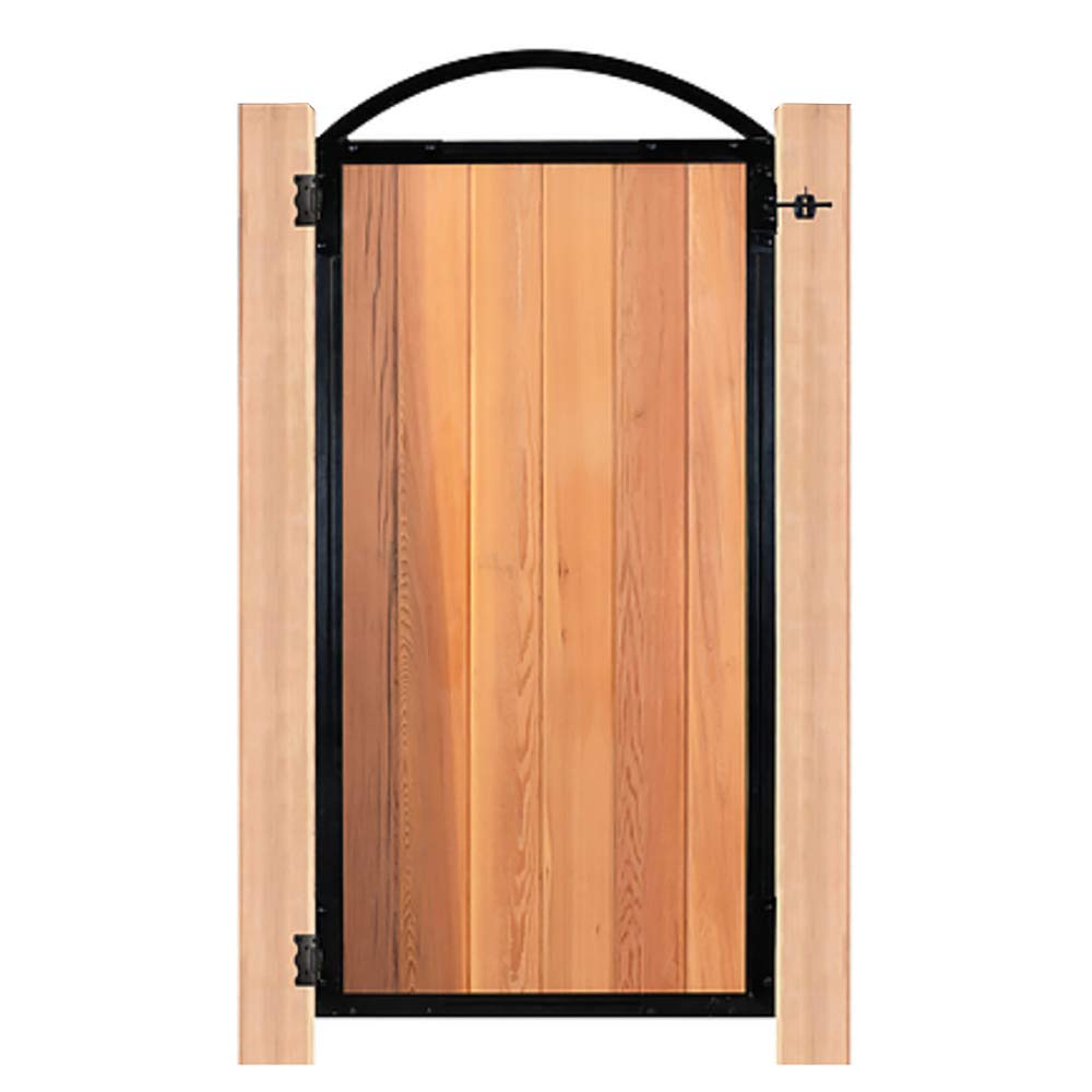 Nuvo Iron PRO6 (Pro 6) Gate Frame, 6 Standard Fence Board Wide x 6’ Long, Black, 6 Foot