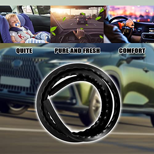 Msyuusr Car Rubber Dashboard Trim Seal Strip, 6.6Ft Universal Windshield Slit Dustproof Sound Insulation Guard Strip for Cars, Trucks, Boats (Black)