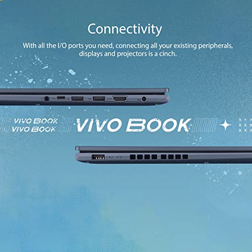 ASUS VivoBook 16X Laptop, 16” WUXGA (1920 x 1200) 16:10 Display, AMD Ryzen 5 5600H CPU, AMD Radeon™ Vega 7 Graphics, 8GB RAM, 512GB SSD, Fingerprint Sensor, Windows 11 Home, Quiet Blue, M1603QA-DS52