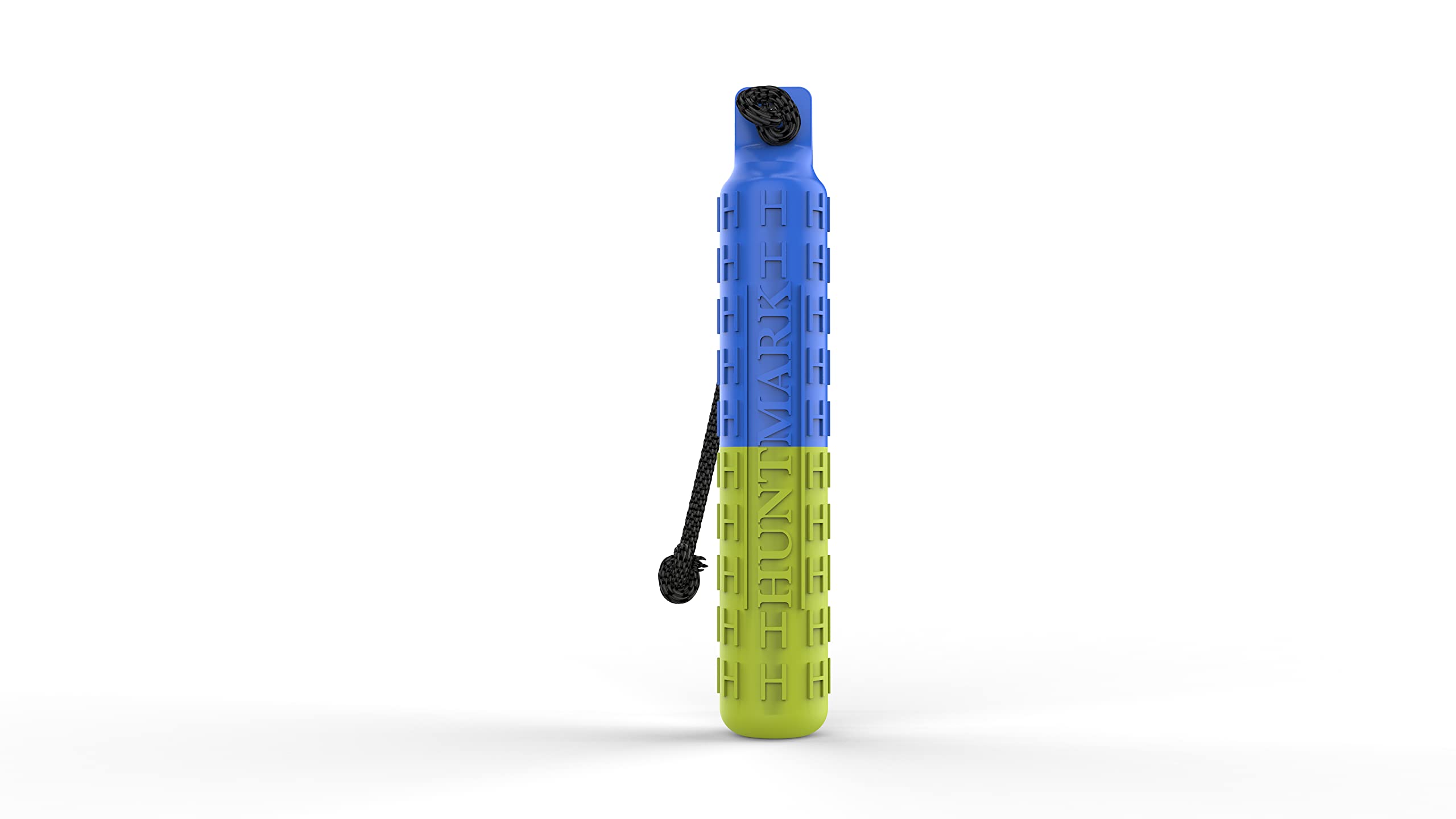 HUNTMARK Dog Bumpers – Standard Fetch Trainer for Hunting and Sporting Dogs – Puppy Training Dummy with Textured Pattern – Color-Spectrum Retrieving Bumpers – 12 x 2-inch – Blue and Yellow