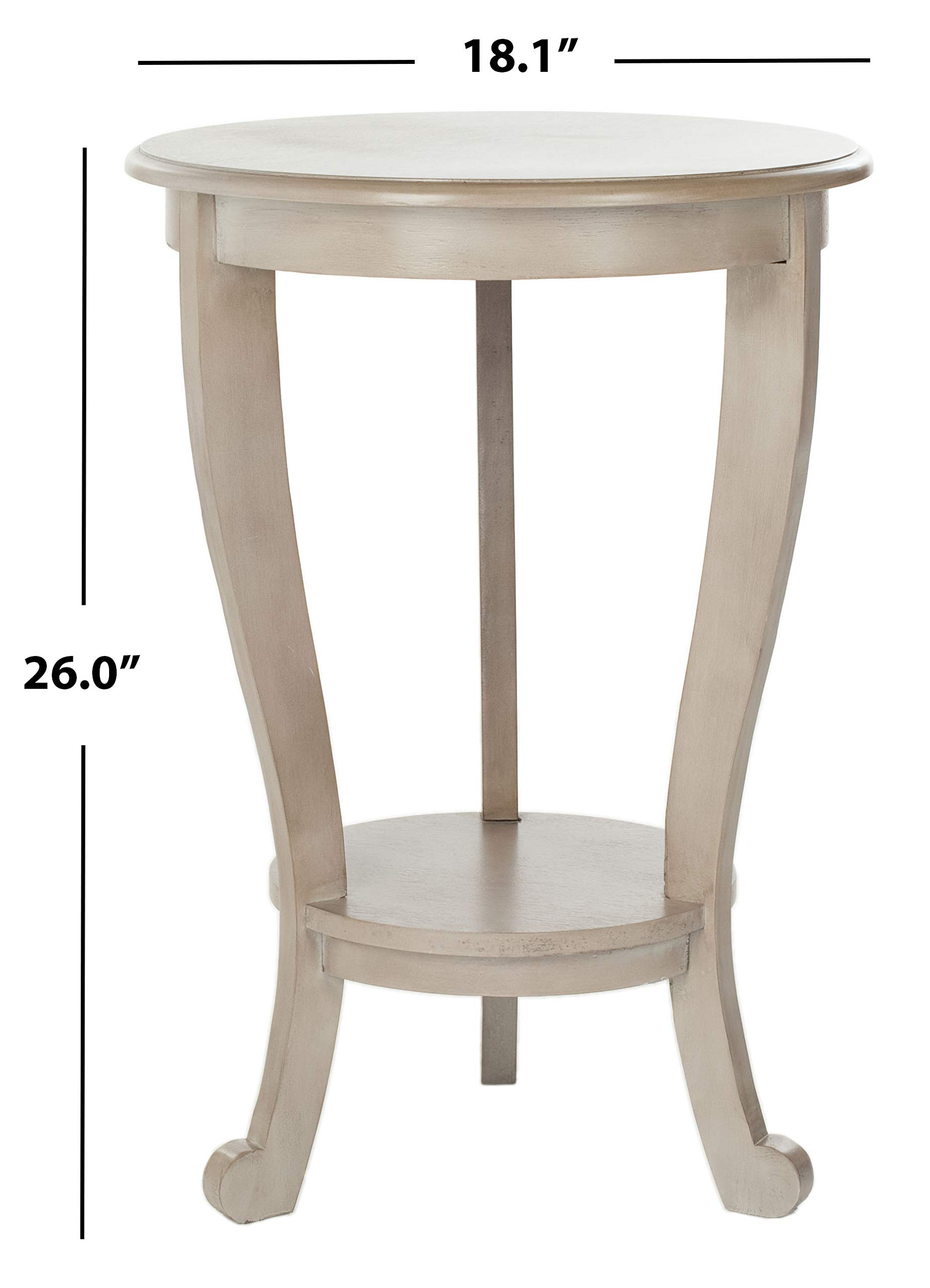 SAFAVIEH American Homes Collection Mary Vintage Grey Pedestal End Table