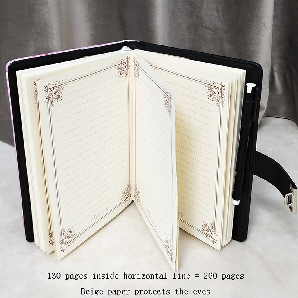 FKJLUN Journal Notebooks Combination Lock Journal,Leather Journal Writing Notebook Planner Organizer Digital Password Notebook Diary Planner Notepad Note Book