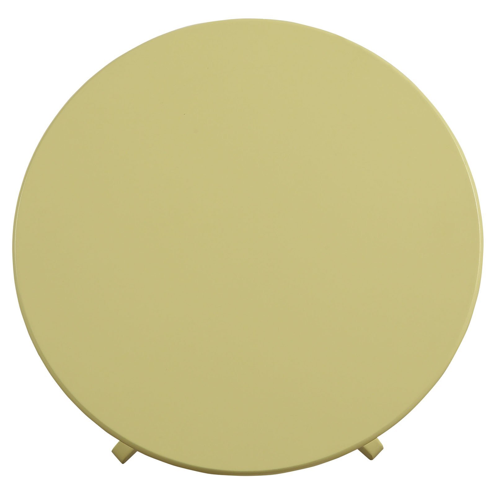 Acme Alger Round Wooden End Table in White