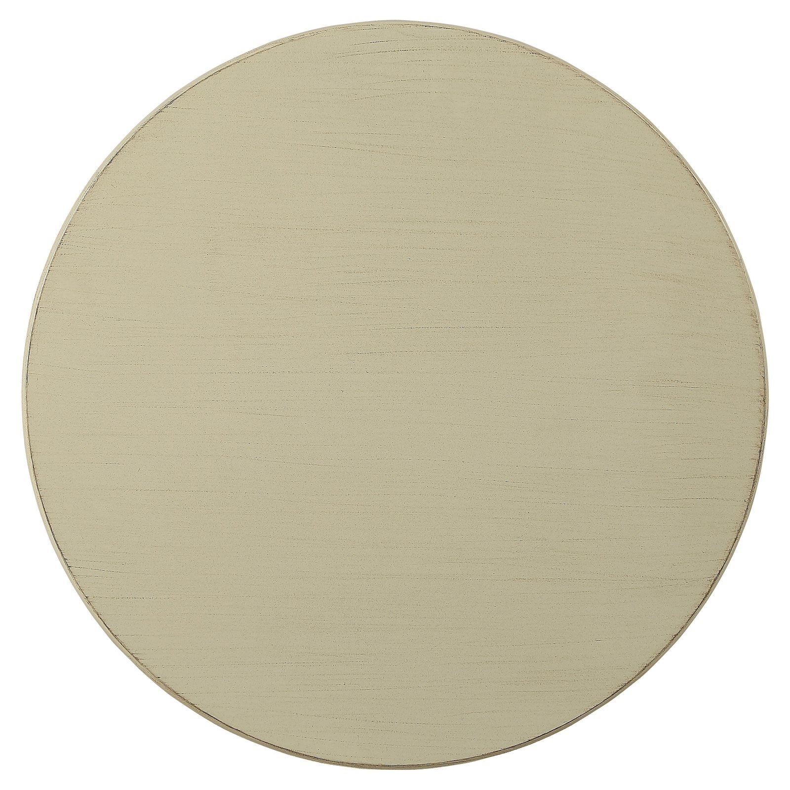 Acme Alger Round Wooden End Table in White