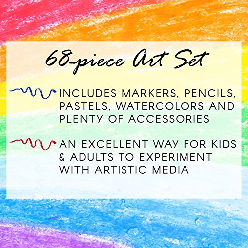 Darice 68-Piece Art Set β Art Supplies for Drawing, Painting and More in a Plastic Case - Makes a Great Gift for Children and Adults