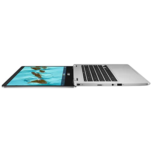 ASUS 14 C424MA Chromebook Laptop, 14" FHD Anti-Glare, Intel Celeron N4020 Processor, 4GB LPDDR4 RAM, 128GB eMMC, 802.11AC WiFi, Bluetooth 5.0, Type-C, Webcam, Silver, Chrome OS, 64GB Flash Drive