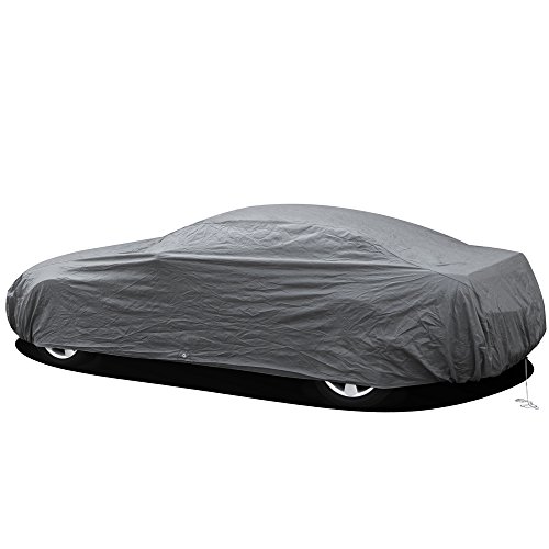 OxGord Economy Car Cover - 2 Layer Dust Cover - Lowest Price - Ready-Fit/Semi Glove Fit - Fits up to 168 Inches