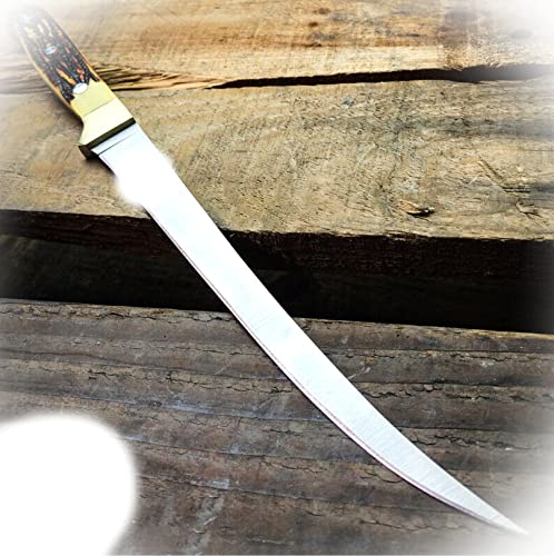 New 12" Bone Full Tang Fish Fishing Filet Fillet Camping Hunting Knife NEW Camping Outdoor Pro Tactical Elite Knife BLDA-0530