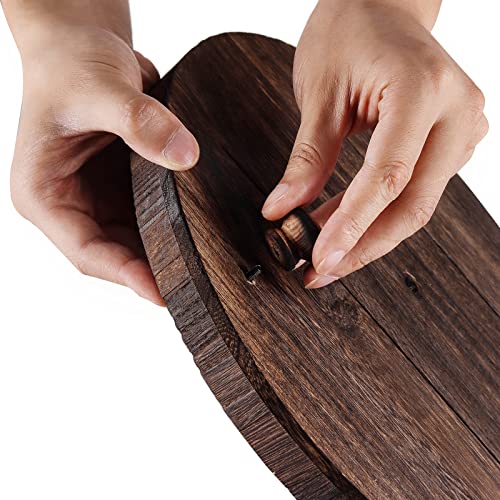 Creatart Wooden 3 Tiered Tray Stand with 8 Pieces Summer Avocado Tiered Tray Decor Set Round Wood Tiered Serving Tray for Food Kitchen Table Centerpieces Decorative Tray (Avocado)