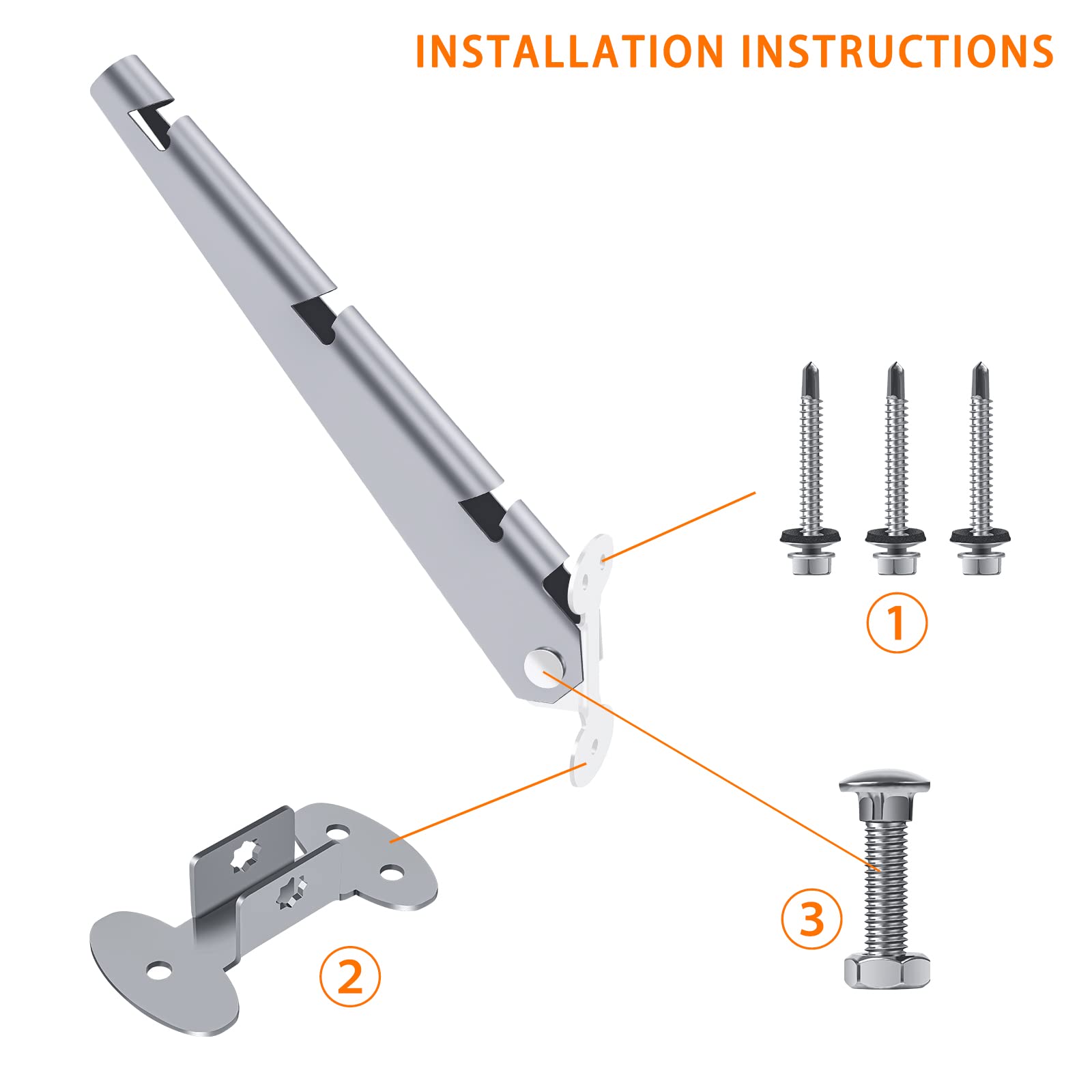 Hwedra Barbed Wire Arm for Flat or Surface Mount, Hot-Dip Galvanized Steel Barb Wire Arm Extender for PVC and Wood Fences, Barbed Wire Fence Extensions, All Bolts&Spanner Included 7Pcs…