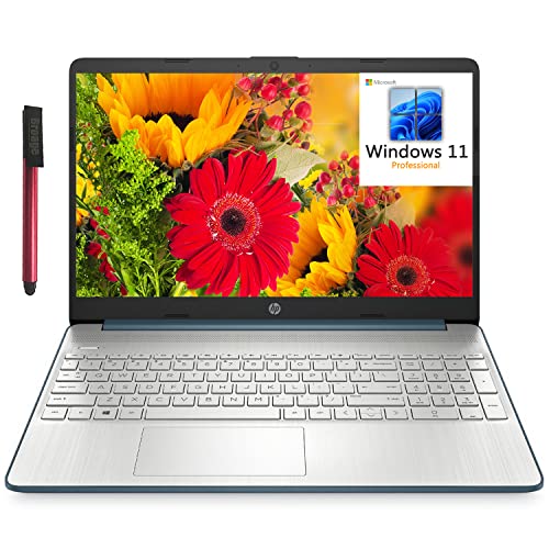 HP [Windows 11 Pro] 2022 15 15.6" FHD Business Laptop, Hexa-Core AMD Ryzen 5 5500U (Beat i5-1135G7), 32GB DDR4 RAM, 1TB PCIe SSD, 802.11AC WiFi, BTWebcam, Type-C, Spruce Blue, broag 64GB Flash Drive