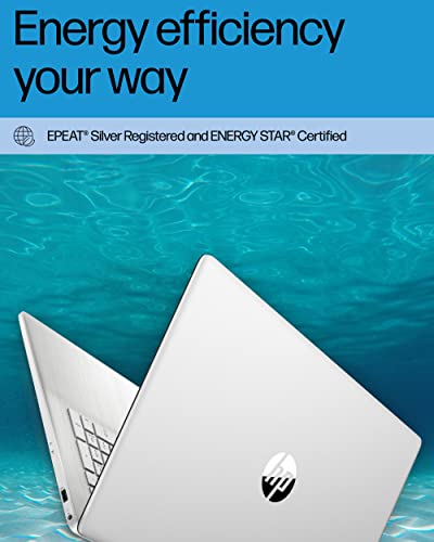 HP 17" Laptop, Intel Pentium Silver N5030 Processor, Intel UHD Graphics 605, 4 GB RAM, 256 SSD, Windows 11 Home in S Mode (17-cn0030nr, Natural Silver)