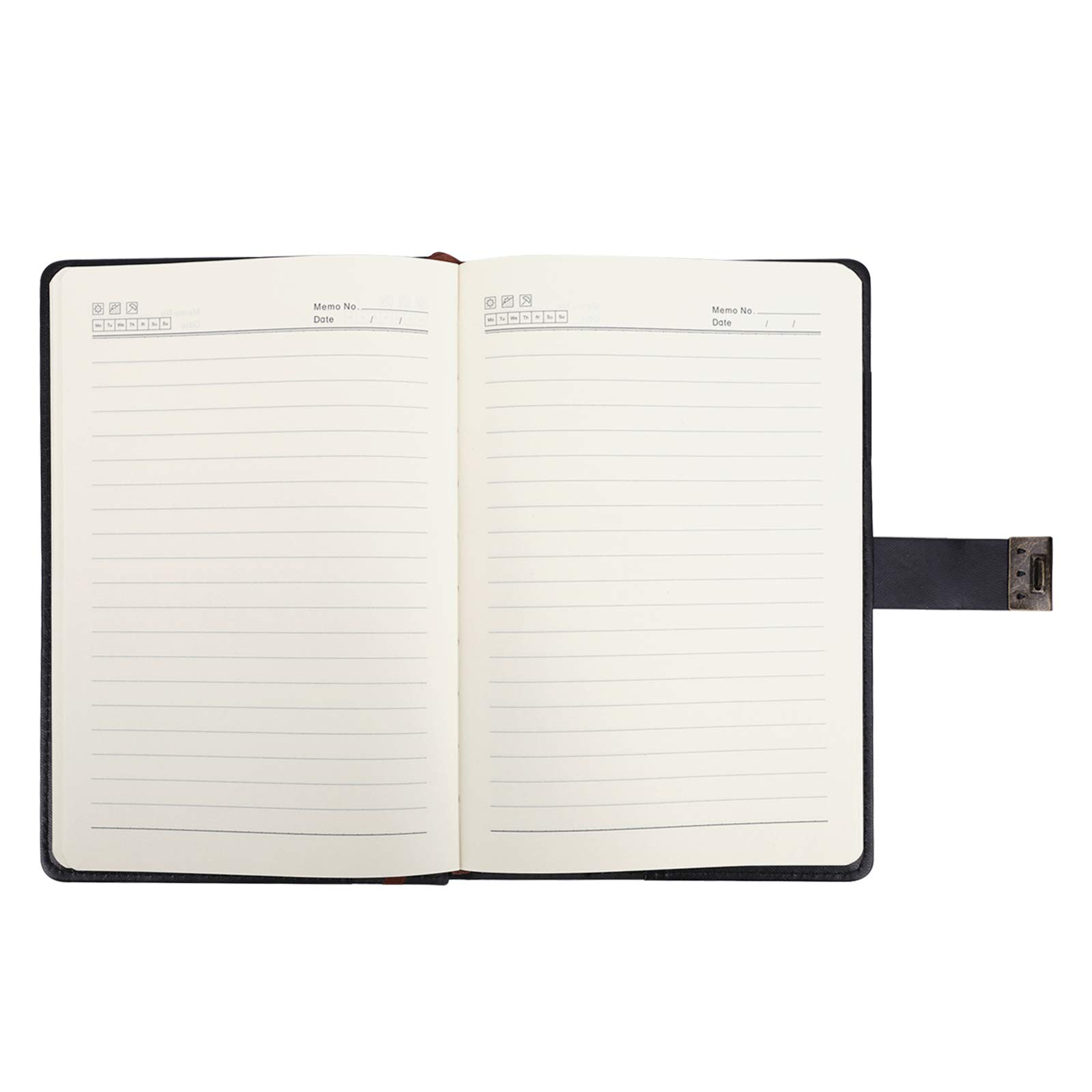 IPENNY A5 Vintage Leather Journal with Combination Lock Digital Password Journal with Bookmark Pen Loop Retro Privacy Notebook Writing Travel Diary Locking Journal, 100 Sheets (#1,Black)