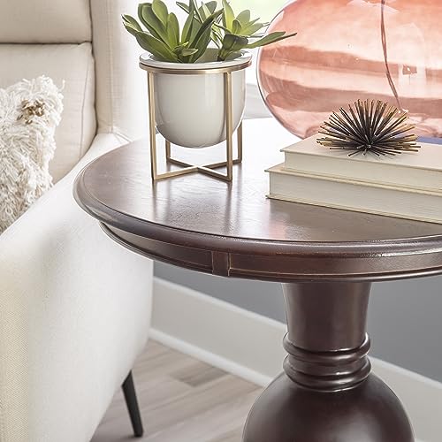 Powell 809-350 Espresso Round Accent Table 26"L x 26"W x 26"H