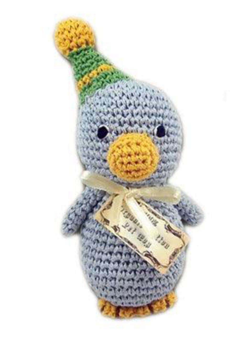 Knit Knacks Organic Cotton Pet and Dog Toys, "Birds & A Bee Group" (Choose from 5 Different Options) Disco Duck